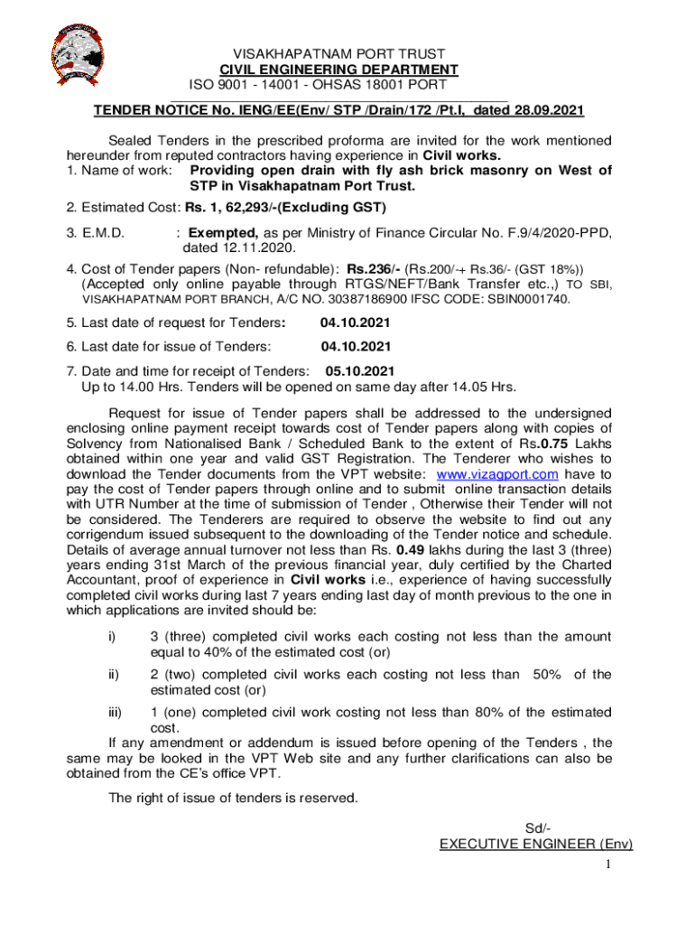 Fillable Online IENG/EE(Env/ STP /Drain/172 /Pt Fax Email Print - pdfFiller