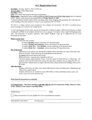 Fillable Online SAT Registration Form Fax Email Print - pdfFiller