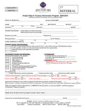 Fillable Online Project Stay-In: Truancy Intervention Program Fax Email ...