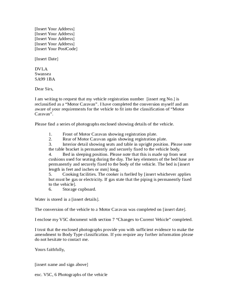 Change vehicle details on a V5C registration certificate ... Doc ...