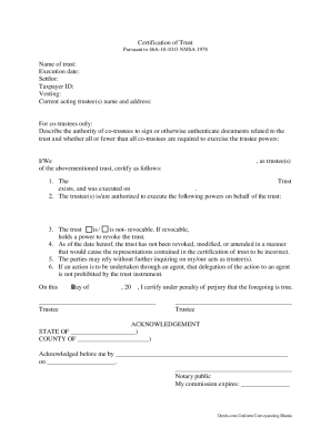 Fillable Online This act may be cited as the "Uniform Trust Code". Fax ...