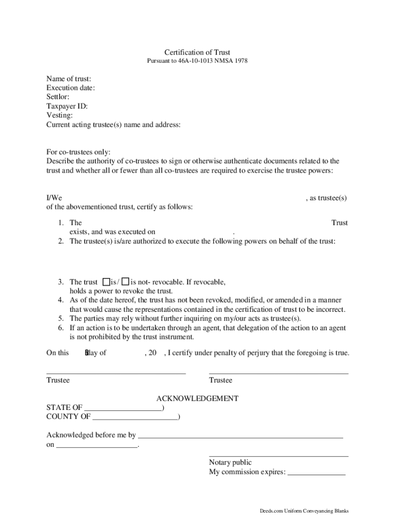 Fillable Online This act may be cited as the "Uniform Trust Code". Fax ...