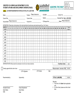 Fillable Online extra teaching claim form Fax Email Print - pdfFiller