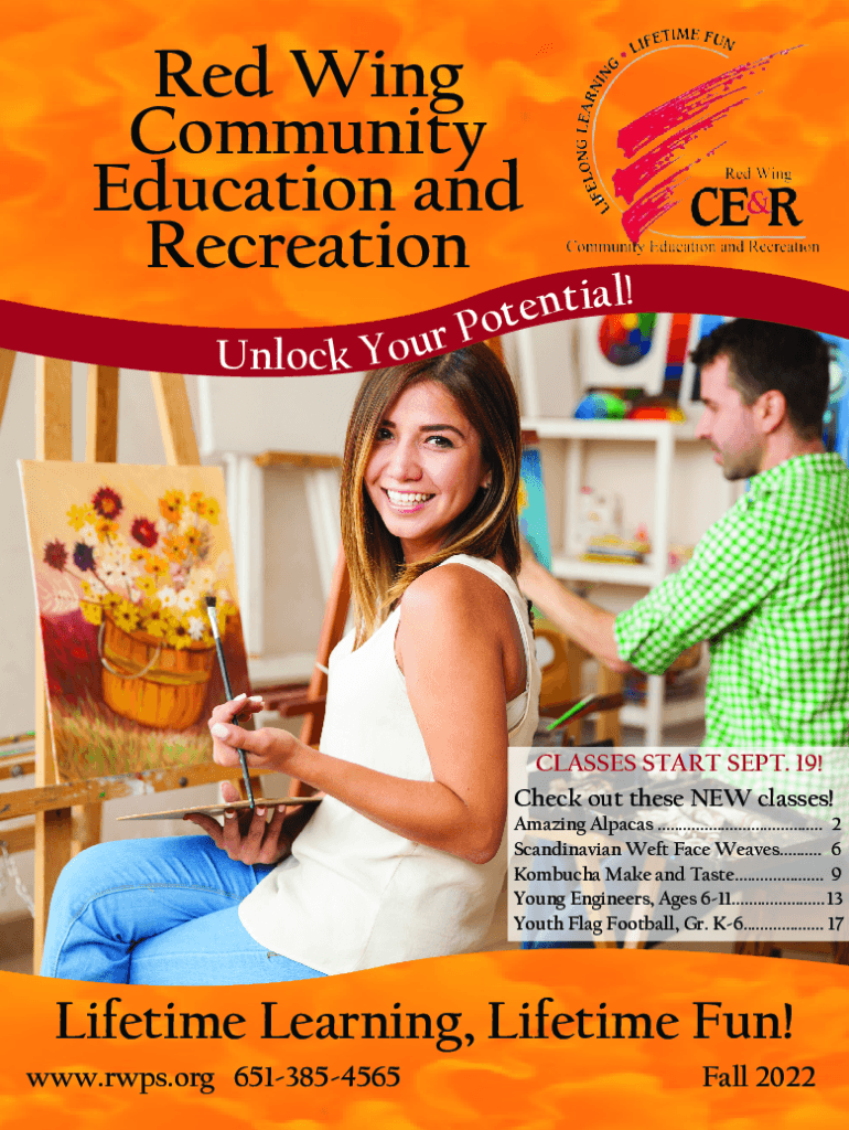 Fillable Online Red Wing Community Education and Recreation Fax Email ...