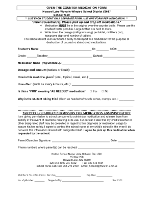 Fillable Online Medication Form - Physician's Order Fax Email Print ...