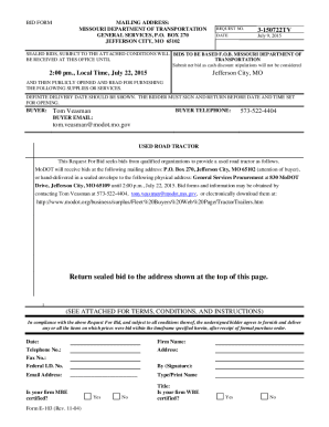 Fillable Online USED ROAD TRACTOR Fax Email Print - pdfFiller