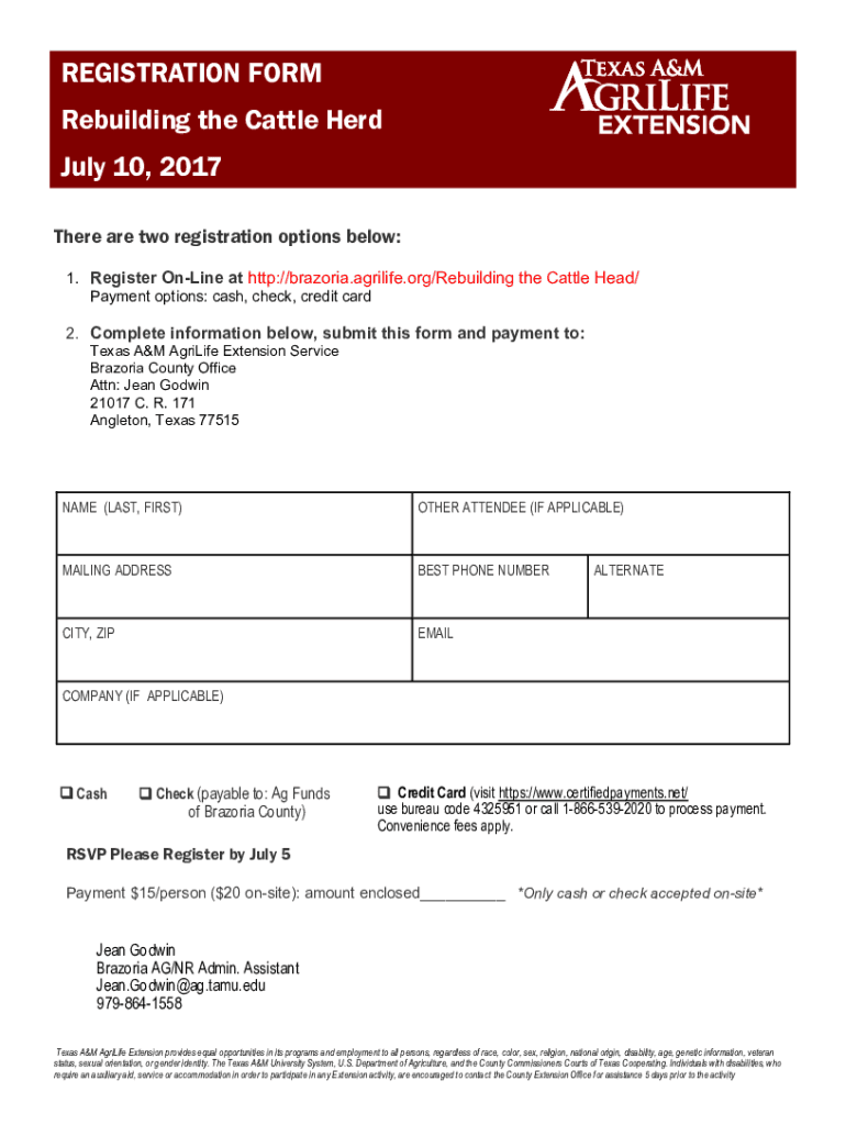 Fillable Online galveston agrilife Rebuilding the Cattle Herd ...