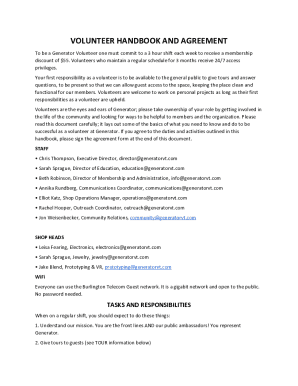 Fillable Online Sample volunteer agreement Fax Email Print - pdfFiller