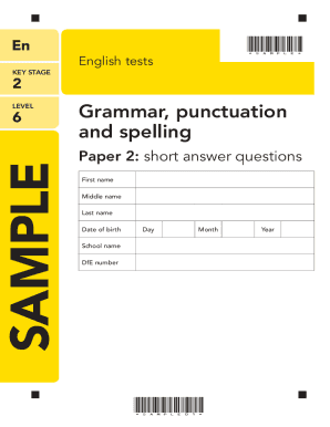 Fillable Online Key stage 2 SAMPLE BOOKLET Fax Email Print - pdfFiller