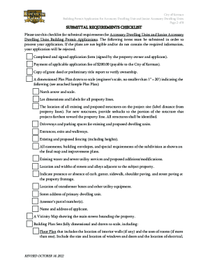 Fillable Online ADU Building Permit Application Fax Email Print - pdfFiller