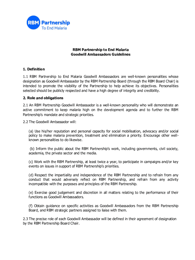 Fillable Online Goodwill Ambassador Statement Fax Email Print - pdfFiller