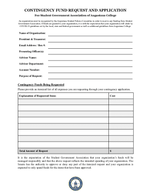 Fillable Online Contingency Request Form Fax Email Print - pdfFiller