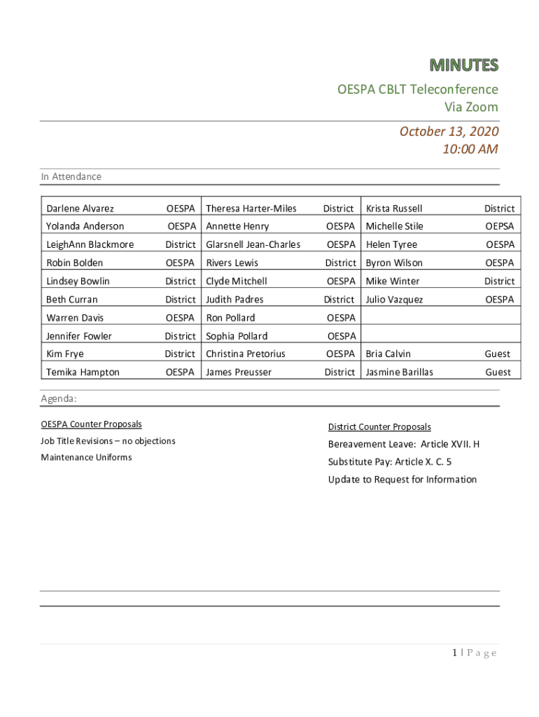 Fillable Online OESPA - Orange Education Support Professionals ... Fax ...