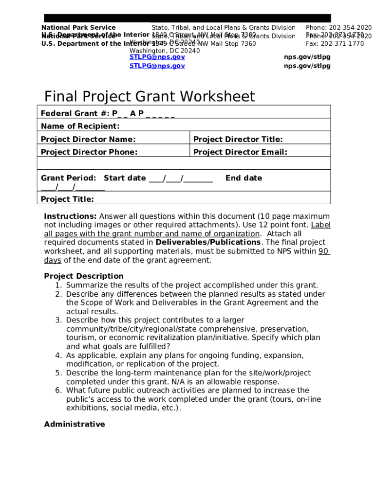 Final Project Worksheet Doc Template | pdfFiller