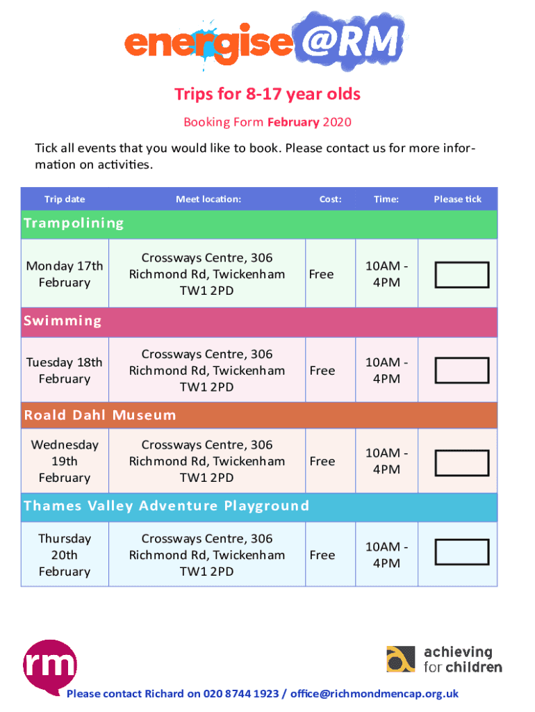 Fillable Online How to create an online booking form for your tours and ...