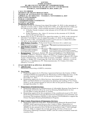 Fillable Online 20221101 Work Session Agenda Fax Email Print - pdfFiller