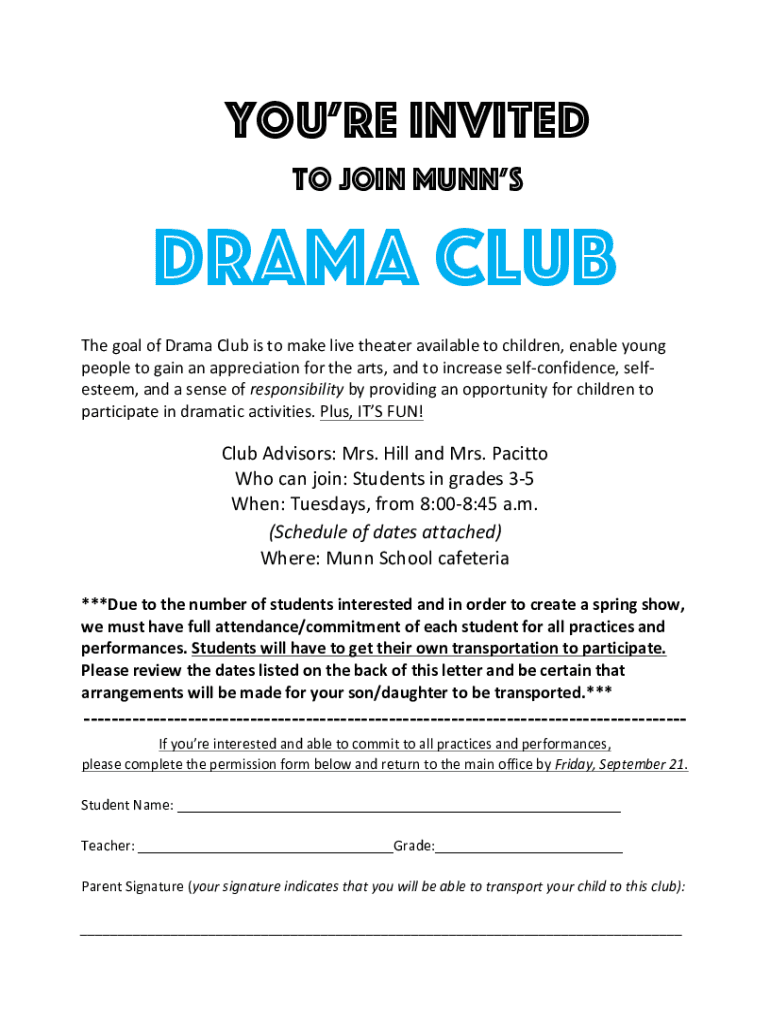 Fillable Online 12 Unique Fundraising Ideas for Drama Clubs and Theatre ...