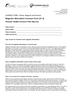 Fillable Online Consent Form - Chronic Pain Magnetic Stimulation.docx ...
