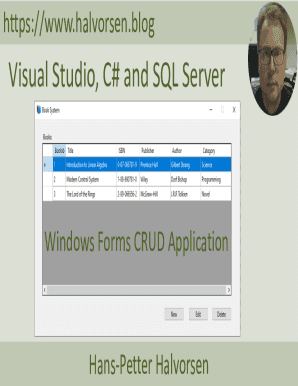 Fillable Online Windows Forms CRUD Application - Visual Studio, C# and ...