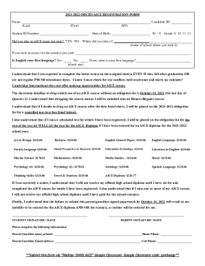 Fillable Online AICE Planning Sheet- Course Progression ( ... Fax Email ...