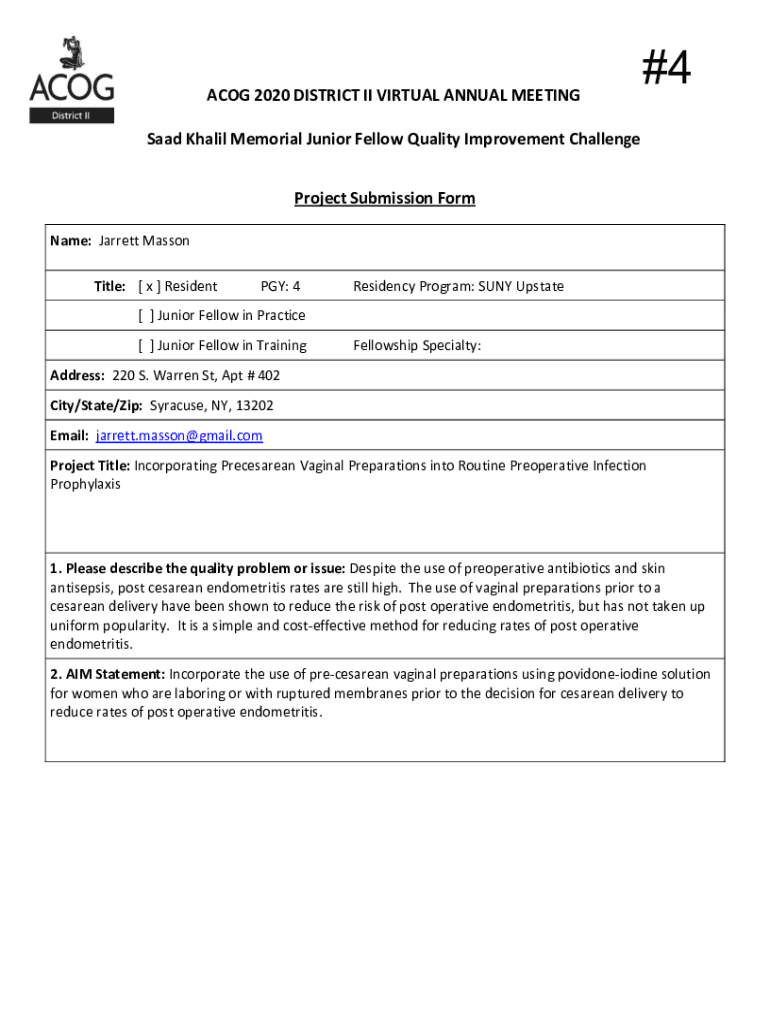 Fillable Online ACOG Medical Students Fax Email Print - pdfFiller