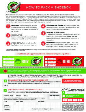 Fillable Online Packing a Shoebox Will 'Make Your Heart Feel Good' Fax ...