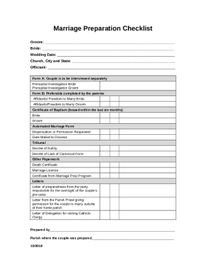 Wedding Service Worksheet Doc Template | pdfFiller
