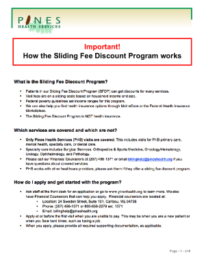 Fillable Online Sample Sliding Fee Schedule Policy Fax Email Print ...