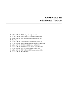 Fillable Online APPENDIX III CLINICAL TOOLS Fax Email Print - pdfFiller