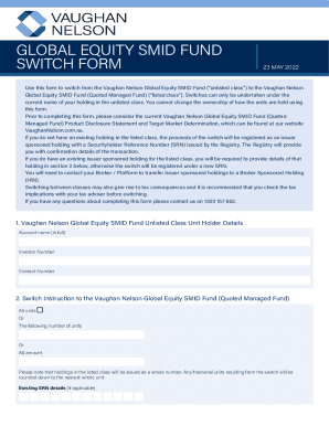 Fillable Online GLOBAL EQUITY SMID FUND SWITCH FORM Fax Email Print ...