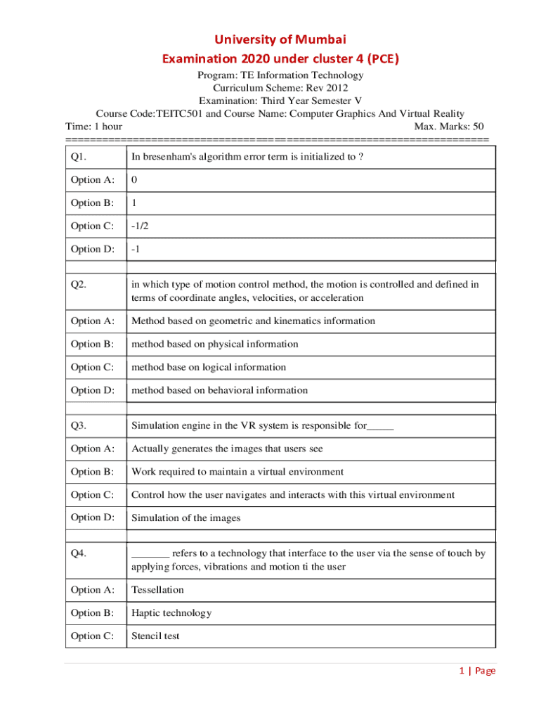 Fillable Online Information Technology Engineering Syllabus - Sem VI ...