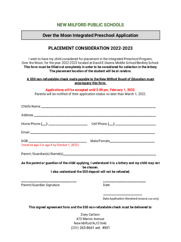Fillable Online What is an Integrated Preschool? Fax Email Print - pdfFiller