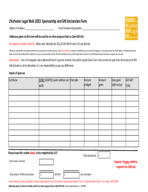 Fillable Online londonlegalsupporttrust org Sponsorship and Gift ...