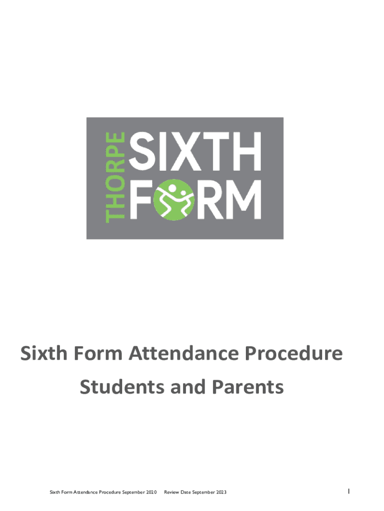 Fillable Online thorpestandrewschool org Sixth Form Attendance ...