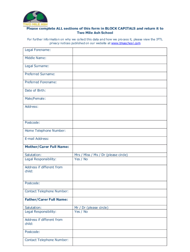 Fillable Online Please complete ALL sections of this form in BLOCK CAPITALS ... Fax Email Print ...