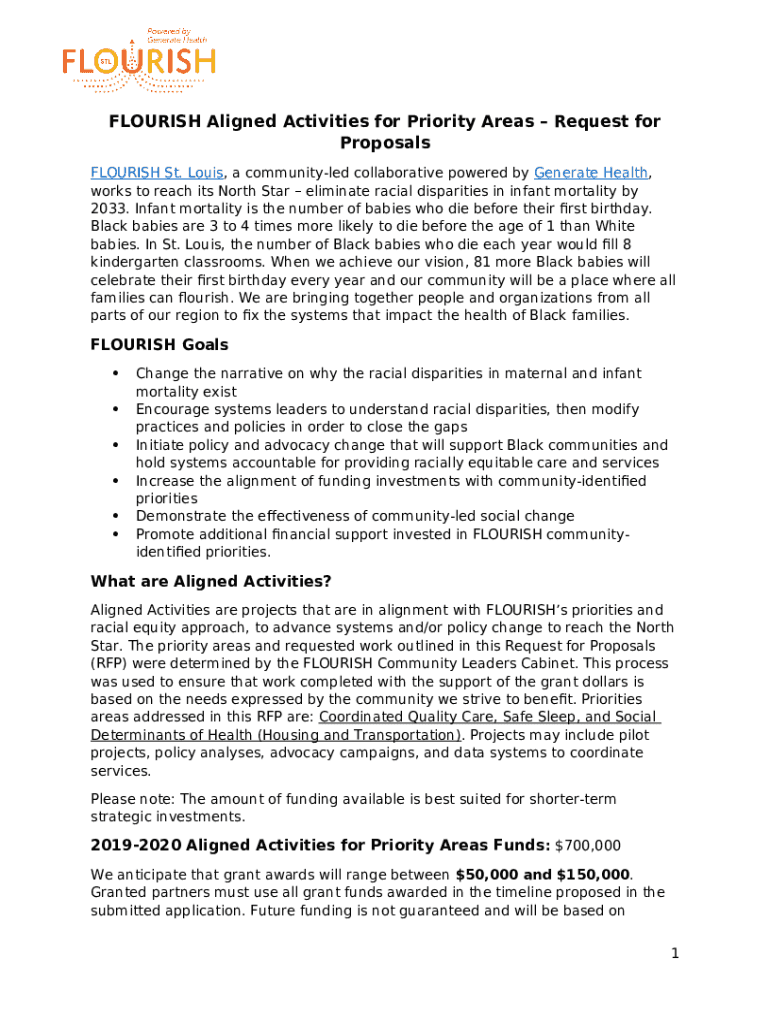 FLOURISH Community Mobilization & Innovation Request for ... Doc ...