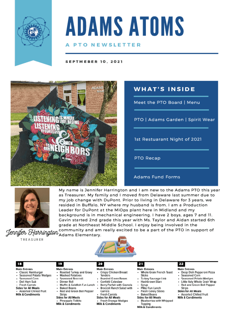 Fillable Online Adams Middle School PTO - Adams Home Page Fax Email Print - pdfFiller
