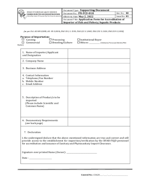 Fillable Online 01 Document Title: Application Form for Accreditation of Fax Email Print - pdfFiller