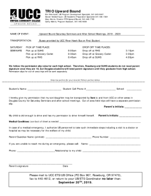 Fillable Online TRIO Upward Bound Fax Email Print - pdfFiller