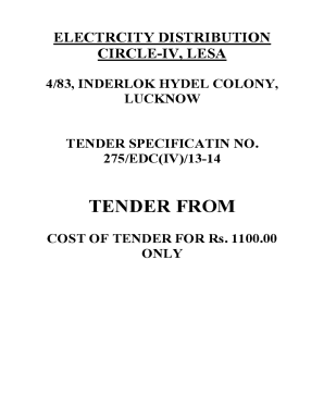 Fillable Online Contents: 1. Tender No. 3/12-13 2. Fees of Tender form ...