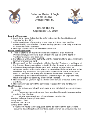 Florida State - Fraternal Order of Eagles - Home Doc Template | pdfFiller