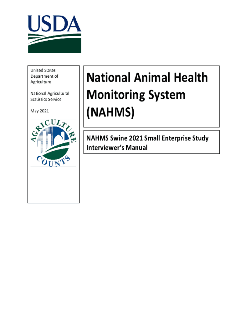 Fillable Online National Animal Health Monitoring System (NAHMS) Fax ...