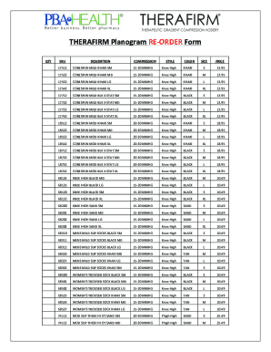 Fillable Online THERAFIRM PBA Re-Order Form Mock Up.docx Fax Email ...