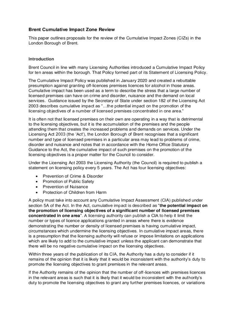 Fillable Online Decision - Brent Statement of Licensing Policy Fax ... Fillable Online Decision - Brent Statement of Licensing Policy Fax ...