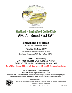 Fillable Online AKC All-Breed Fast CAT Fax Email Print - pdfFiller