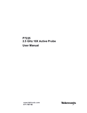Fillable Online Tektronix P7225 Active Probe - Data Sheet Fax Email ...