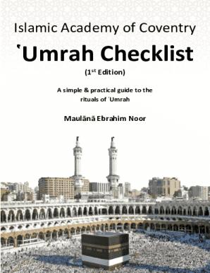 Fillable Online Simple Umrah Checklist Page4... Fax Email Print - pdfFiller