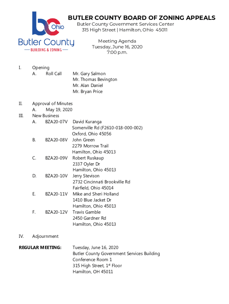Fillable Online development butlercountyohio Butler County Residents Needed To Serve on County ...