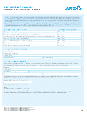 Fillable Online Anz Commercial Cards Maintenance Form - Fill Out and ...