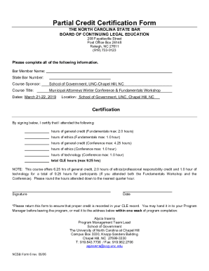 Fillable Online NC State Bar CLE Requirements Fax Email Print - pdfFiller